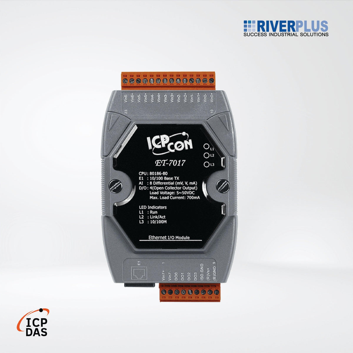 ET-7017 Ethernet I/O Module 8-ch AI and 4-ch DO