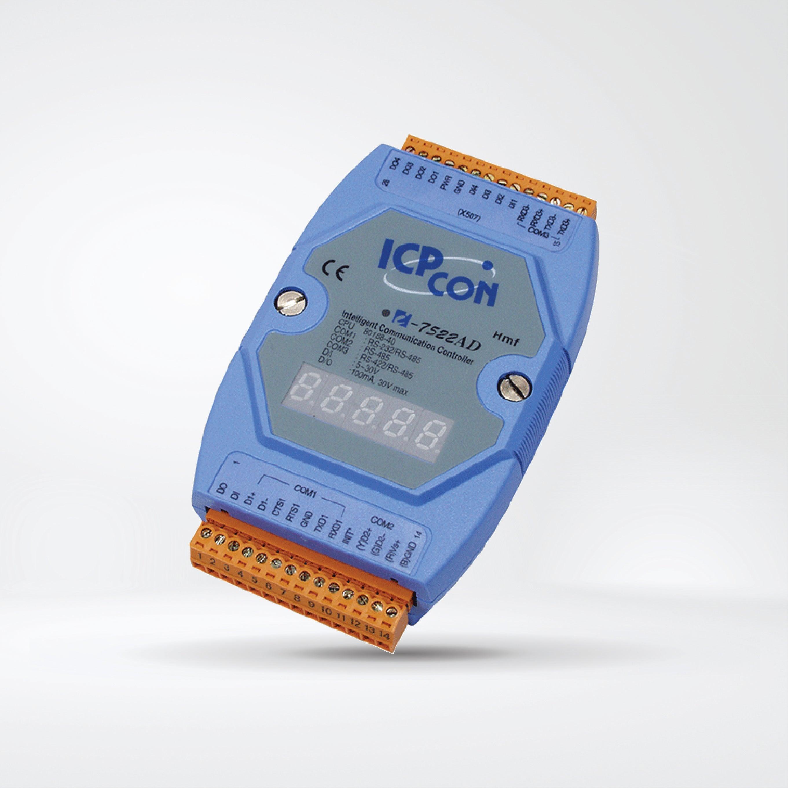 I-7522AD Addressable RS-485 to 2 x RS-232/RS-422/RS-485 Converter with