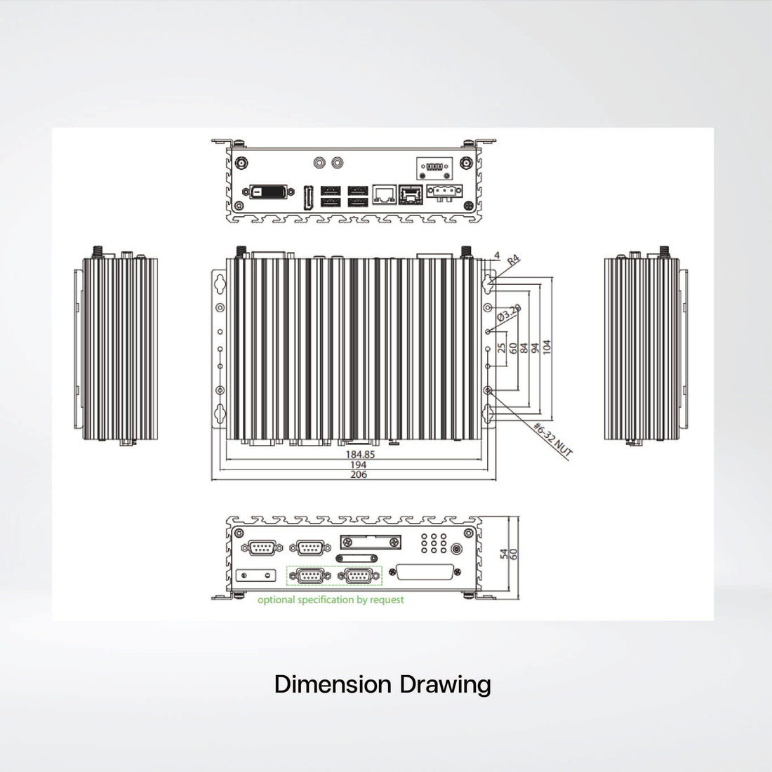 NISE 107-E3930 Intel Atom® x5-E3930 Dual Core Fanless System