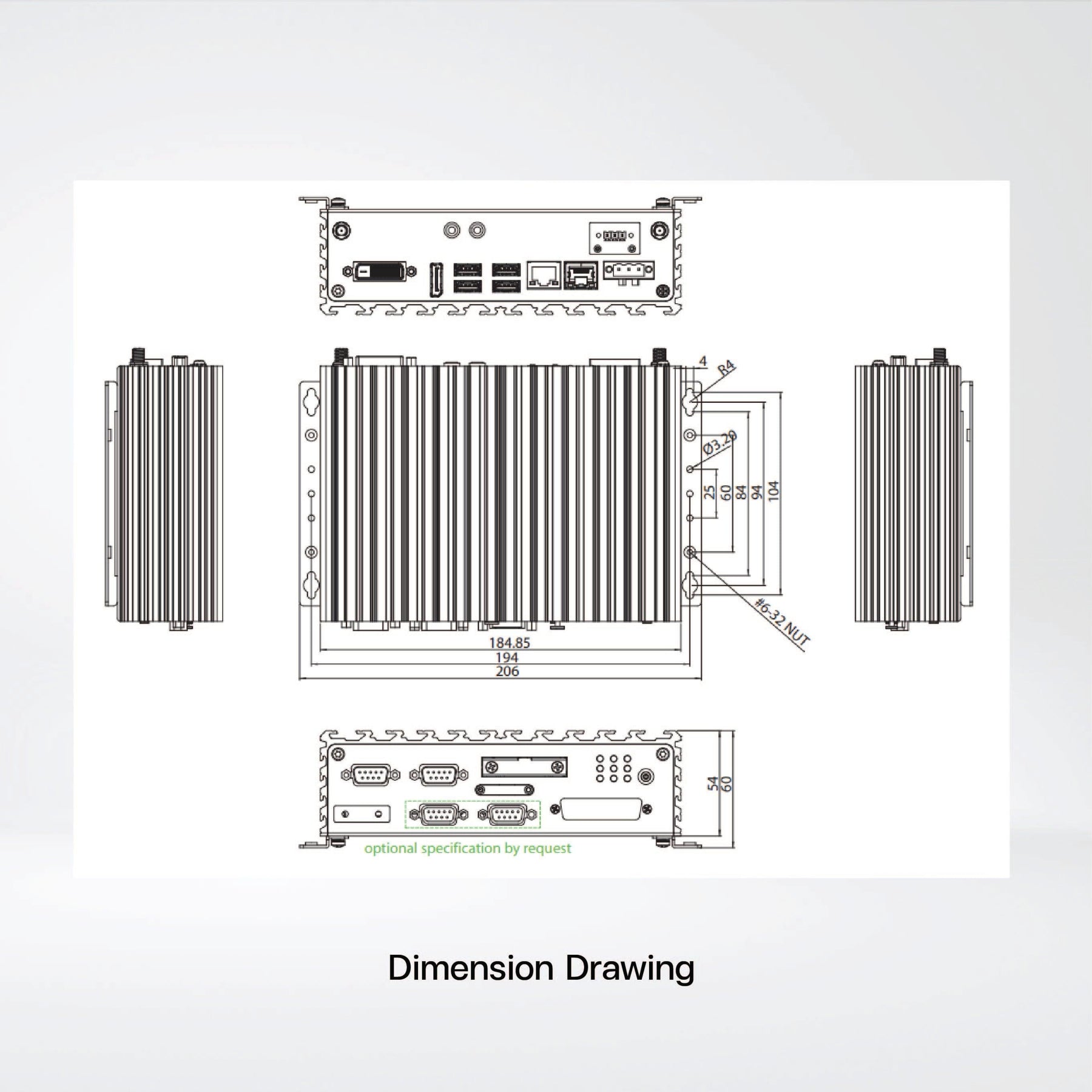 NISE 107-E3930 Intel Atom® x5-E3930 Dual Core Fanless System