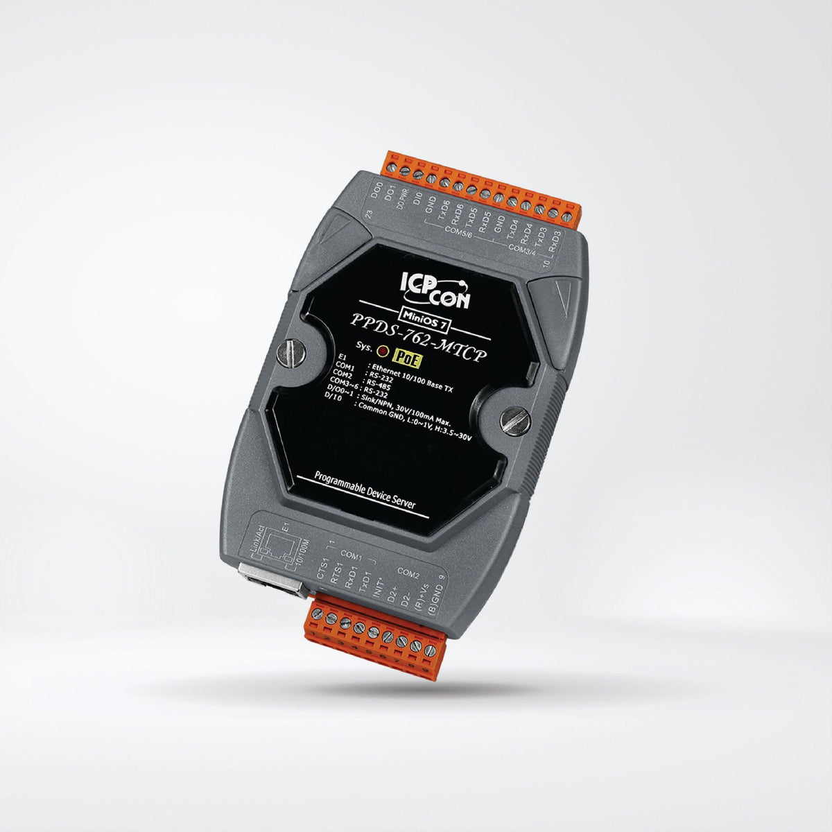 PPDS-762-MTCP Programmable (5x RS-232 and 1x RS-485) Serial-to-Etherne