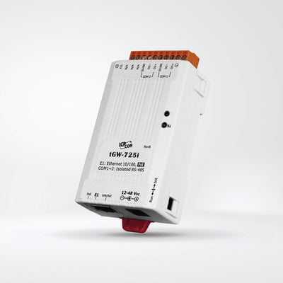 tGW-725i Tiny Modbus/TCP to RTU/ASCII Gateway with PoE and 2-port Isol