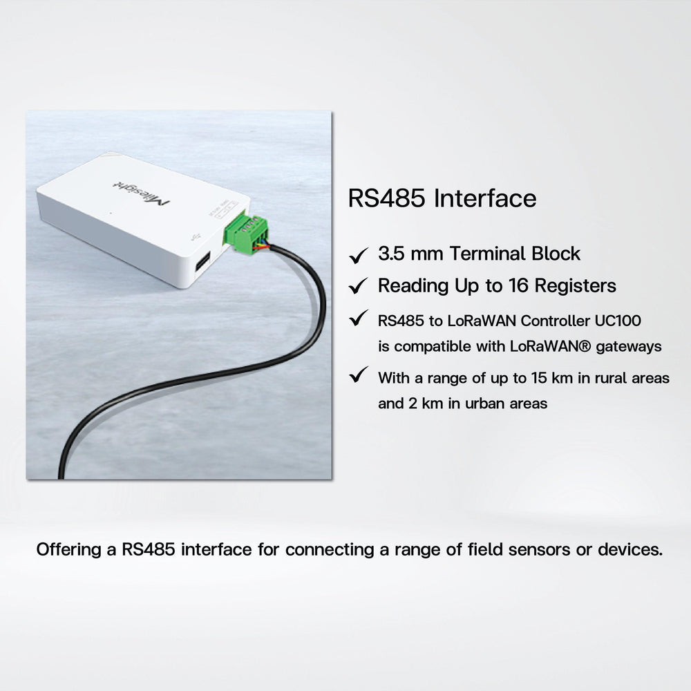 UC100 Modbus RS485 to LoRaWAN® Converter